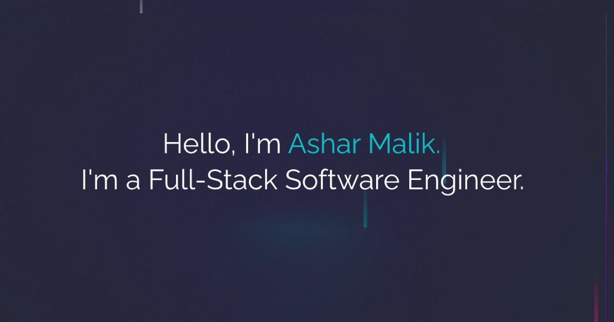 Ashar Malik | Portfolio